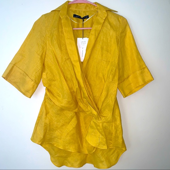 Zara | Tops | Zara Yellow Blouse | Poshmark